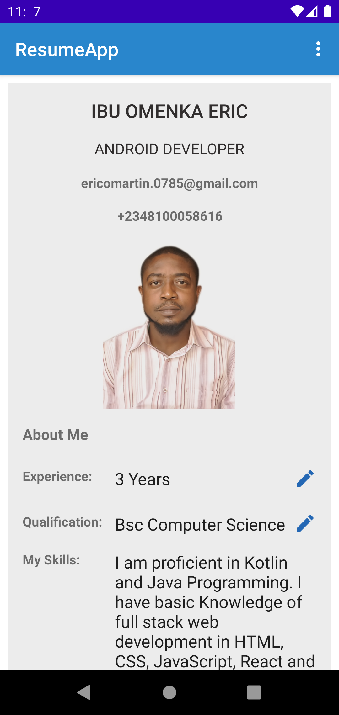 GitHub - EricoMartin/ResumeApp