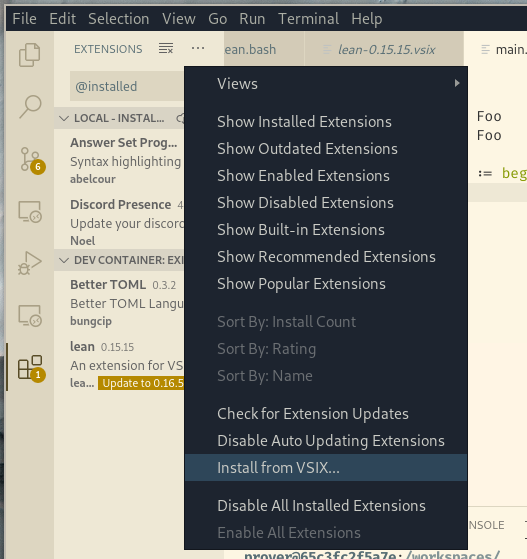 Infoview Doesn T Work With Docker · Issue 208 · Leanprover Vscode Lean · Github