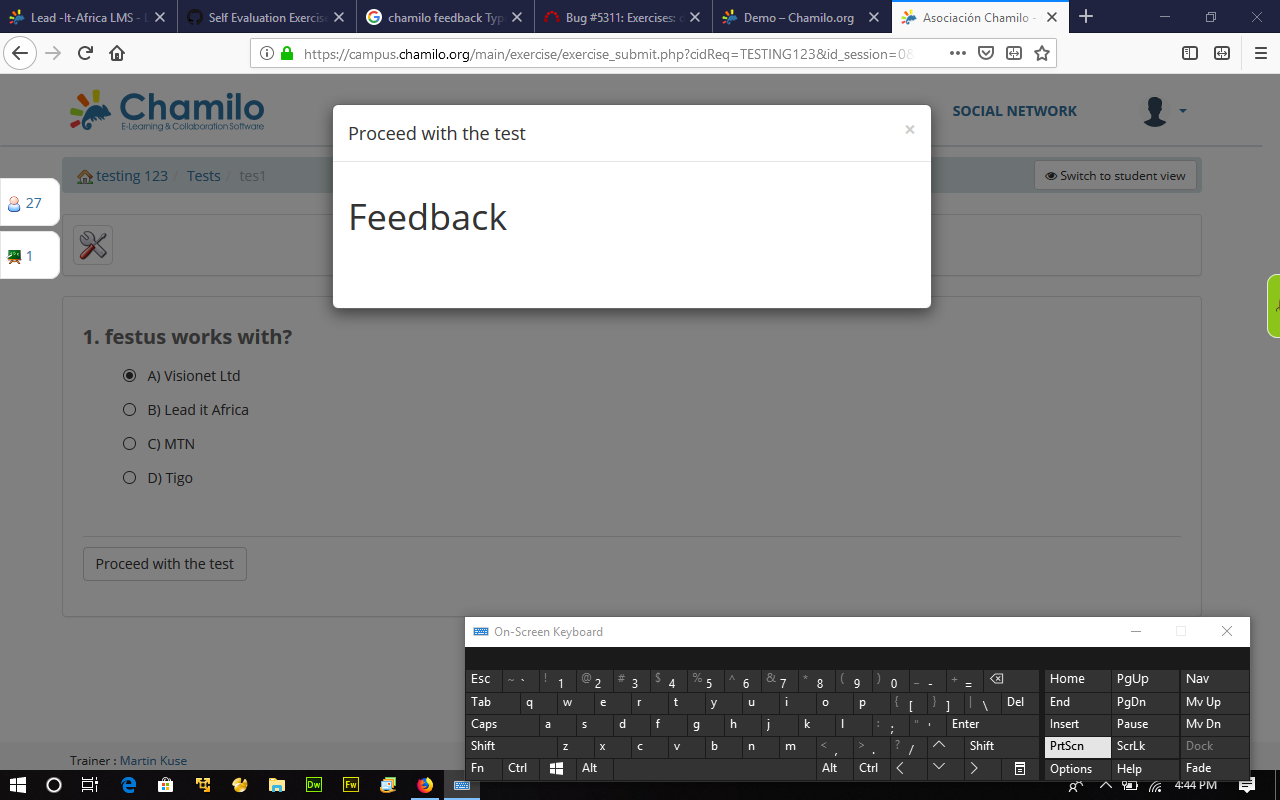 Self Evaluation Exercise comes with Feedback Modal Screen and Freezes · Issue #2793 · chamilo ...