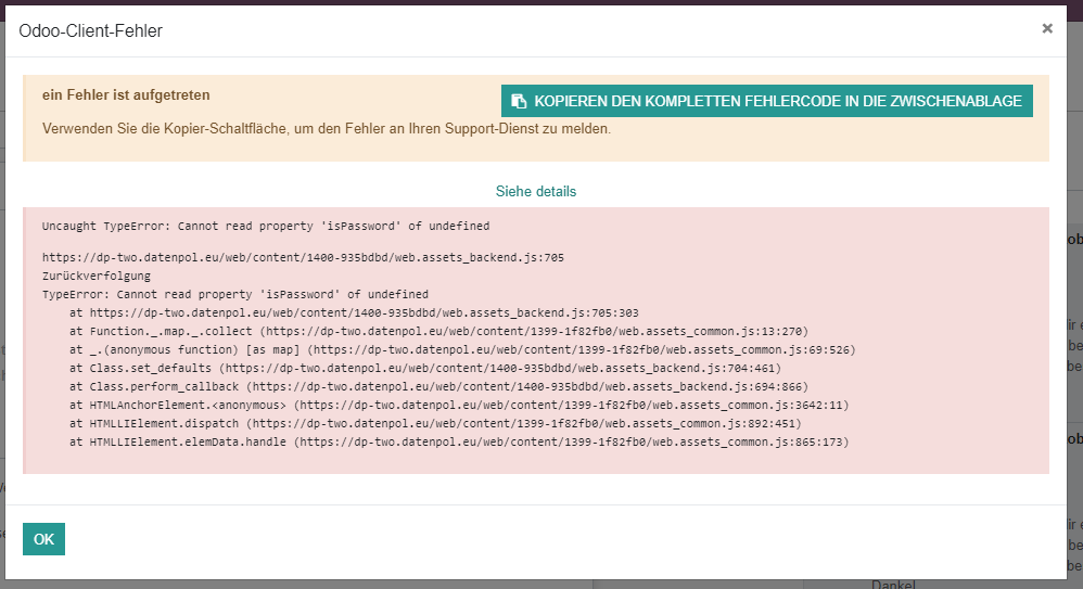 120 Uncaught Typeerror Cannot Read Property Ispassword Of Undefined · Issue 29051 · Odoo