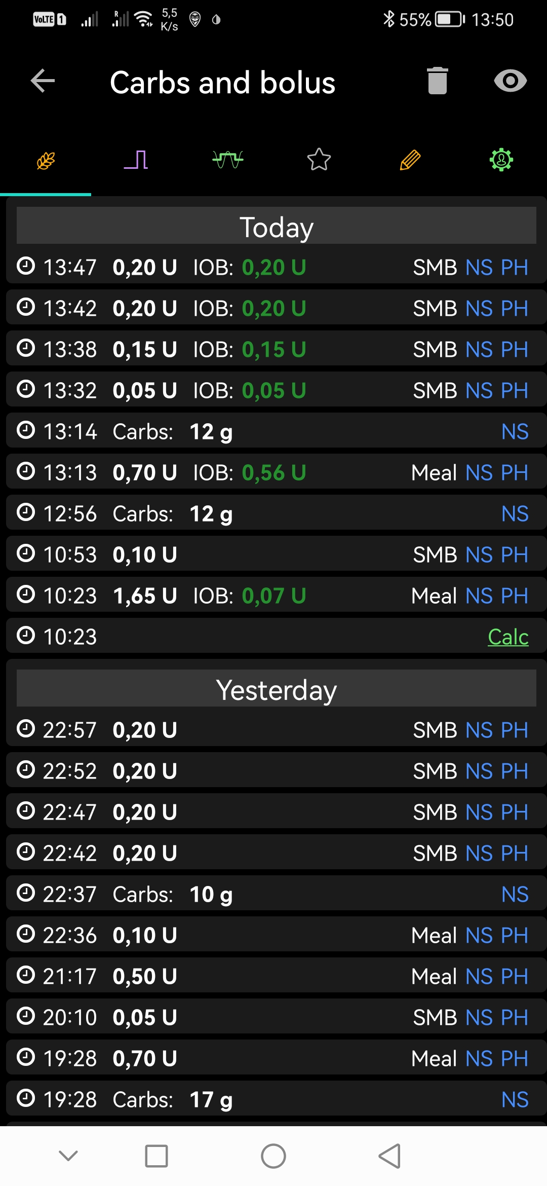 AAPSClient missing entries from AAPS · Issue #2449 · nightscout/AndroidAPS · GitHub