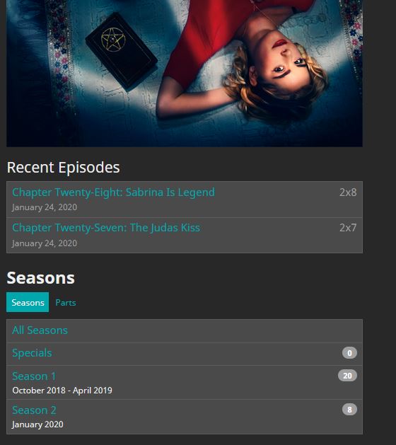 Chilling Adventures of Sabrina Incorrect · Issue #3553 · Sonarr/Sonarr · GitHub