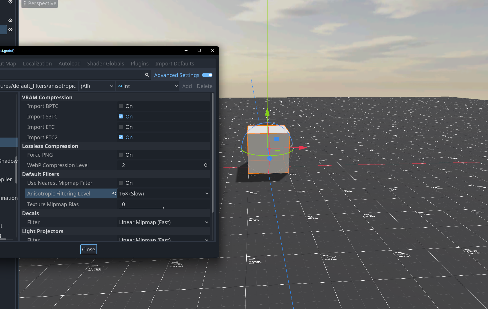Anisotropic Filtering Level has no effect. · Issue #65614 · godotengine/godot · GitHub