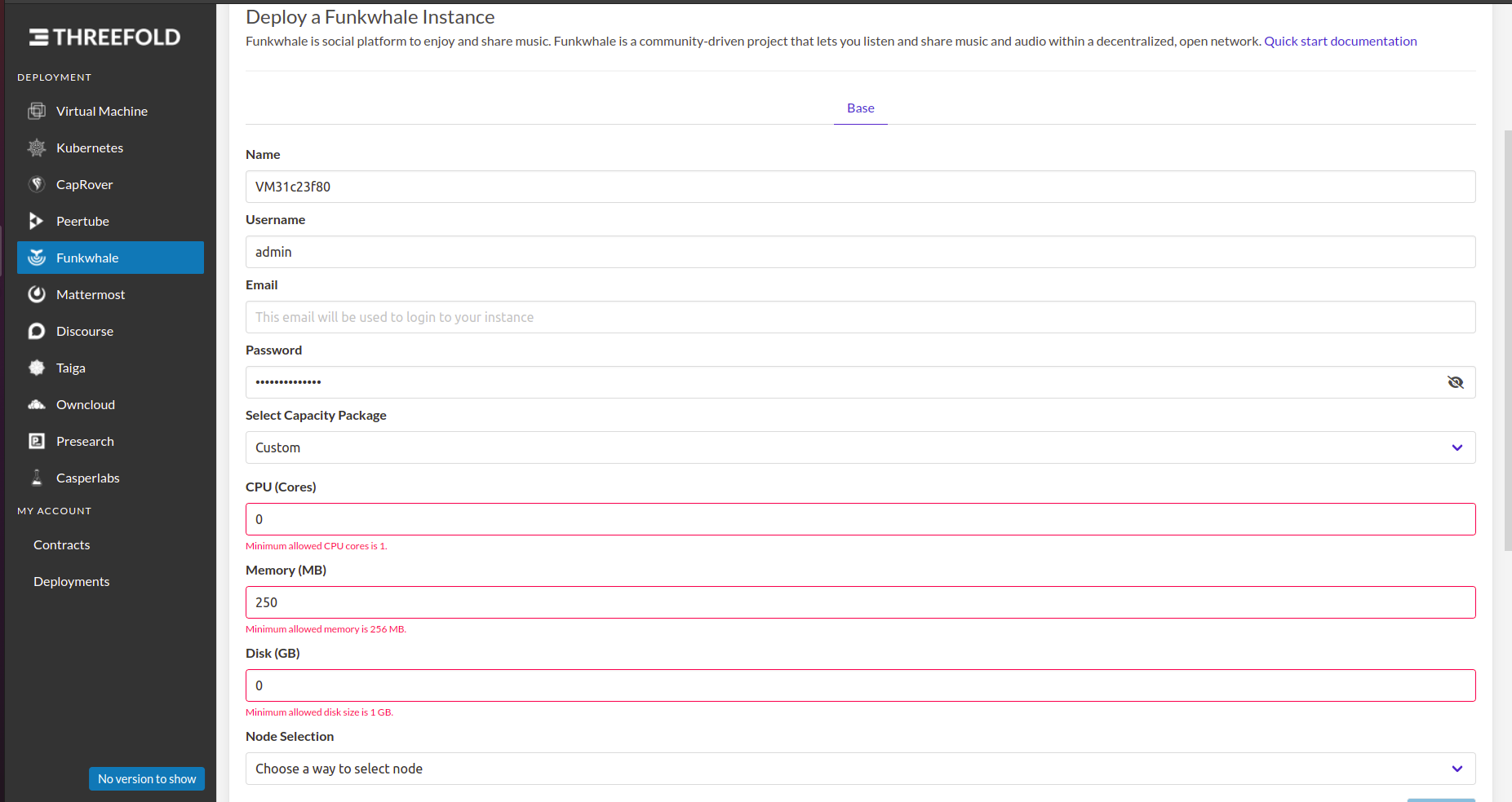 Funkwhale Input/Configuration Validation not work correctly · Issue #791 · threefoldtecharchive ...