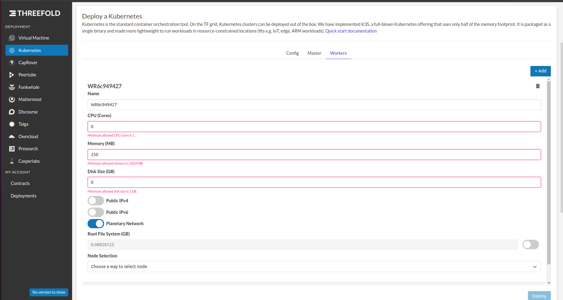 k8 Verify input/configuration validation work not correctly · Issue #788 · threefoldtecharchive ...