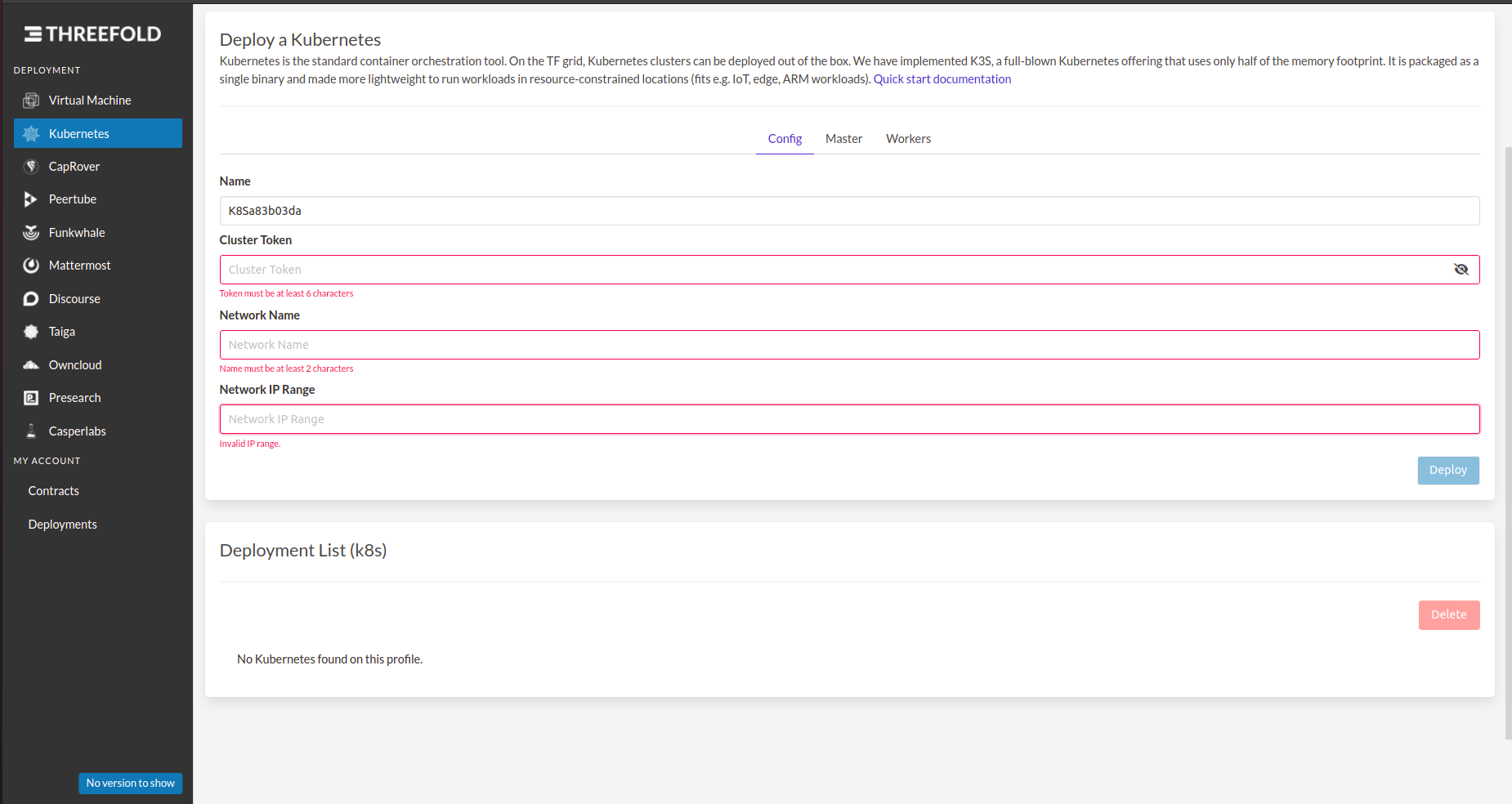 k8 Verify input/configuration validation work not correctly · Issue #788 · threefoldtecharchive ...