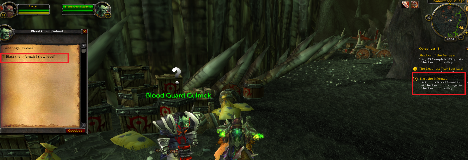 [Quest] Blast the Infernals! / Shadowmoon Village, Shadowmoon Valley ...