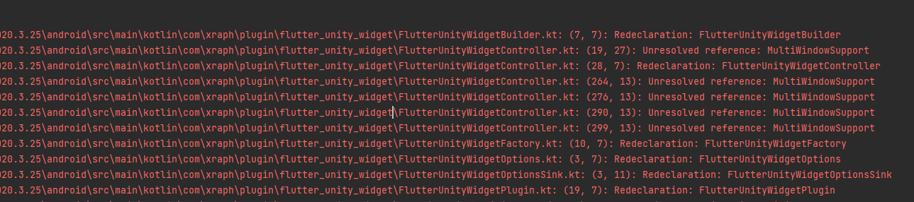 Redeclaration: FlutterUnityWidgetBuilder/MultiWindowSupport · Issue ...