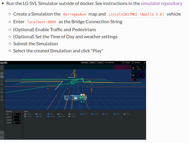 How to Established the bridge between LGSVL and Apollo5.0 · Issue #365 · lgsvl/simulator · GitHub