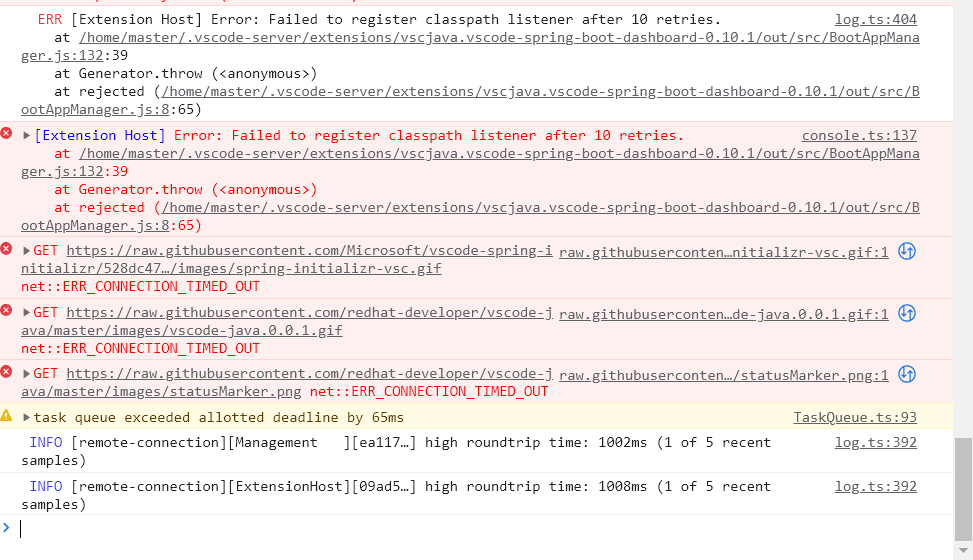 Error Failed To Register Classpath Listener After 10 Retries · Issue 279 · Microsoft Vscode