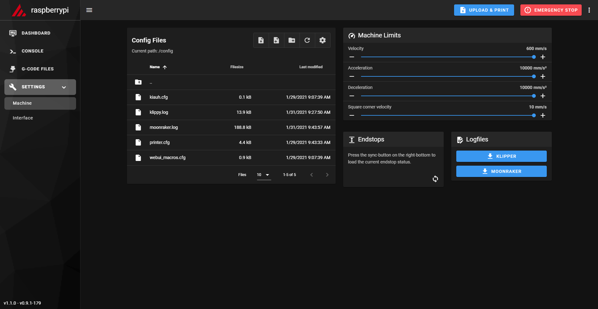 Update Manager window is missing · Issue #179 · mainsail-crew/mainsail ...