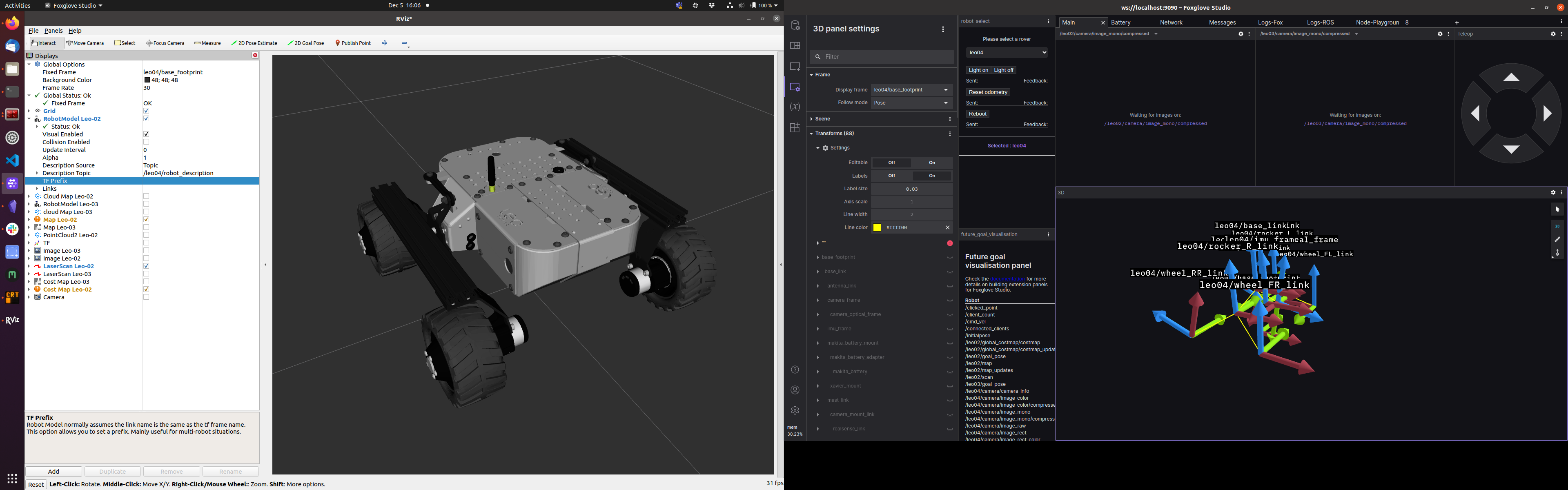 Support for urdf.xacro file with namespaces to visualise robot_description in 3D panel · Issue ...