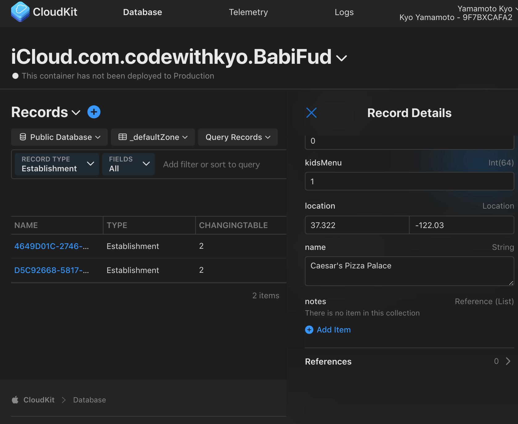 GitHub - YamamotoDesu/CloudKit: A Guide to CloudKit: How to Sync User Data Across iOS Devices