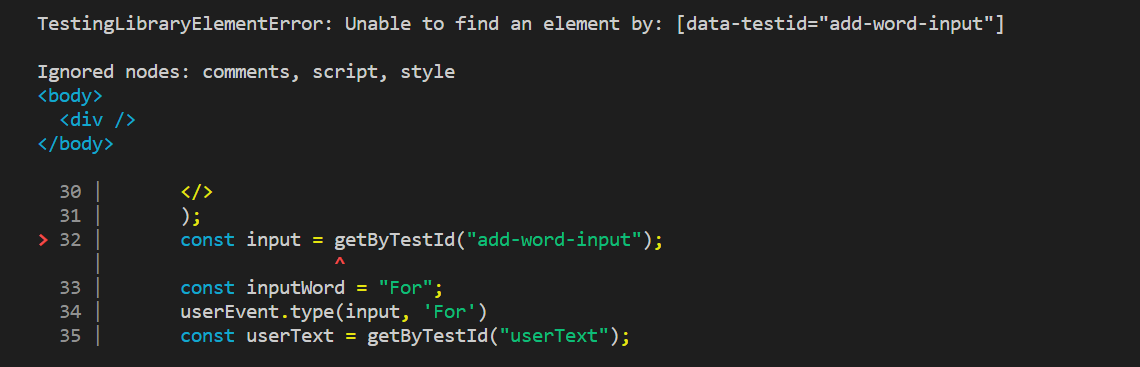 Unable To Find An Element By Data testid Issue 1154 Testing library react testing library 