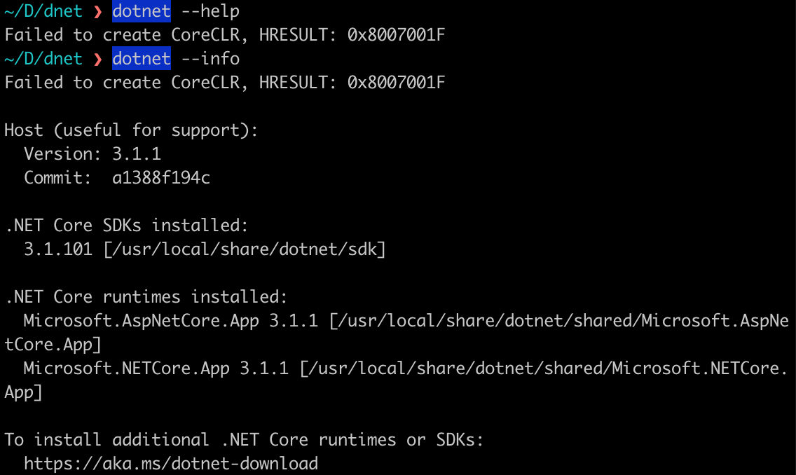 Dotnet Bug On Macos Catalina 10152 · Issue 2250 · Dotnetruntime