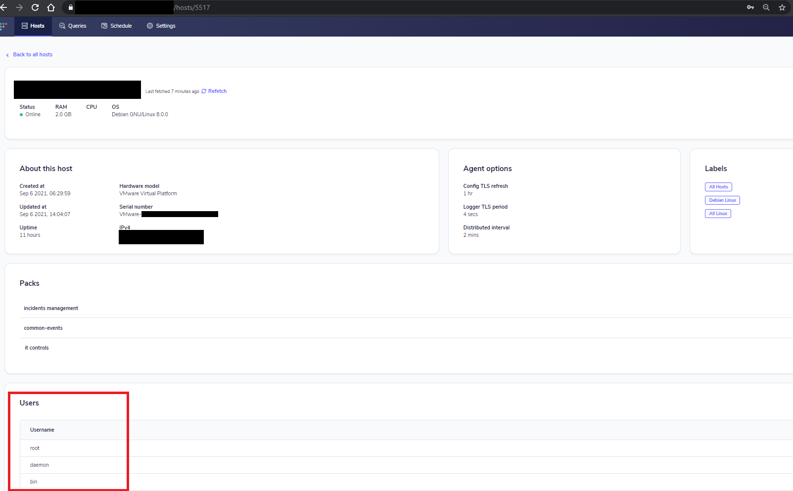 No users displayed on the Host details page · Issue #1941 · fleetdm/fleet · GitHub