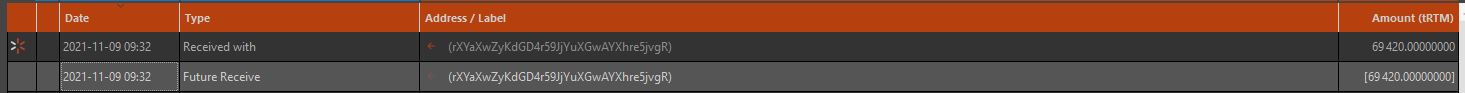 No icons for future transaction when pending in transactions tab · Issue #40 · Raptor3um ...