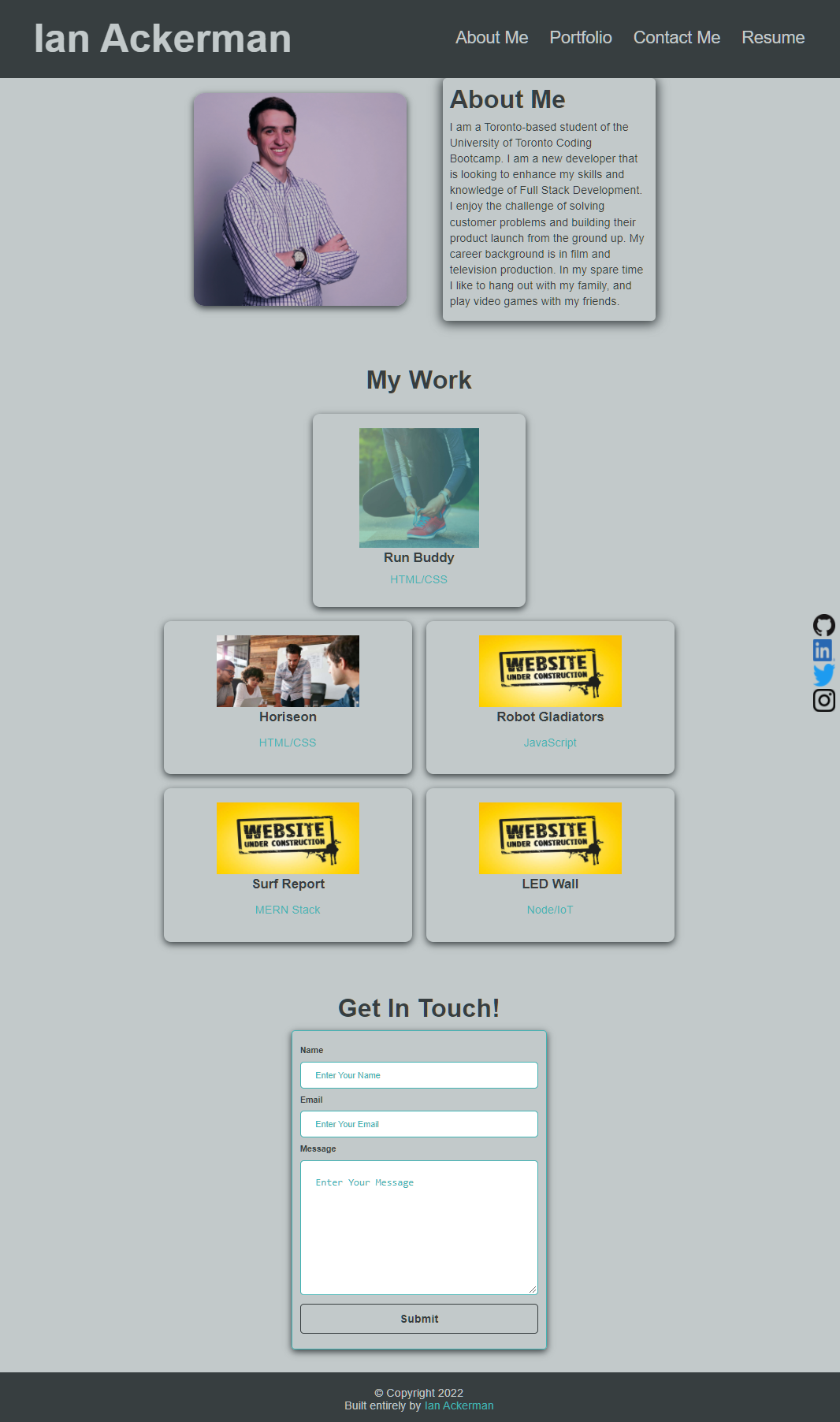 GitHub - ianaack/portfolio: This is a preview of my current work in Web Development and will be ...