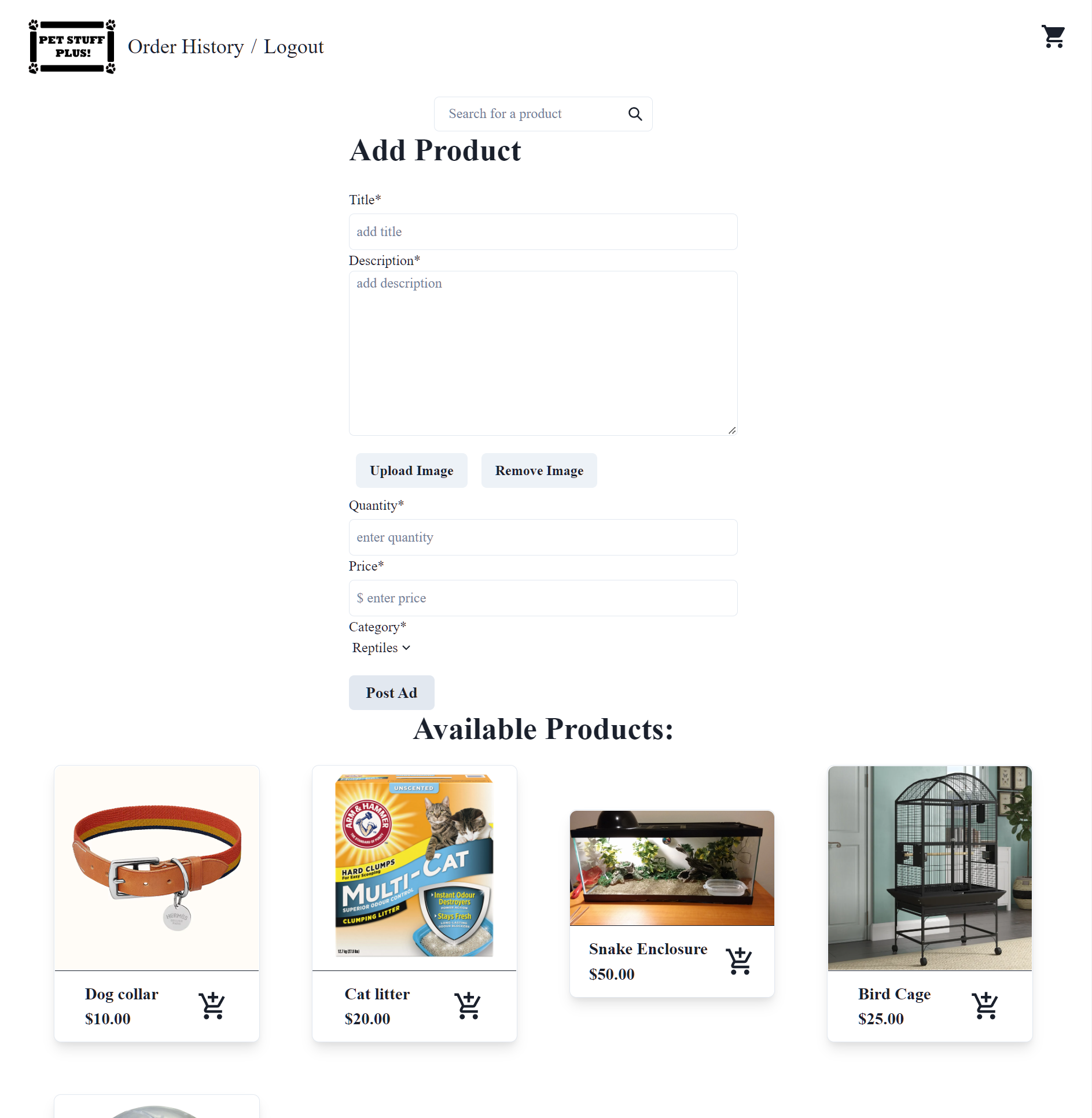 GitHub - project0301/paws: An e-commerce marketplace for pet owners to ...