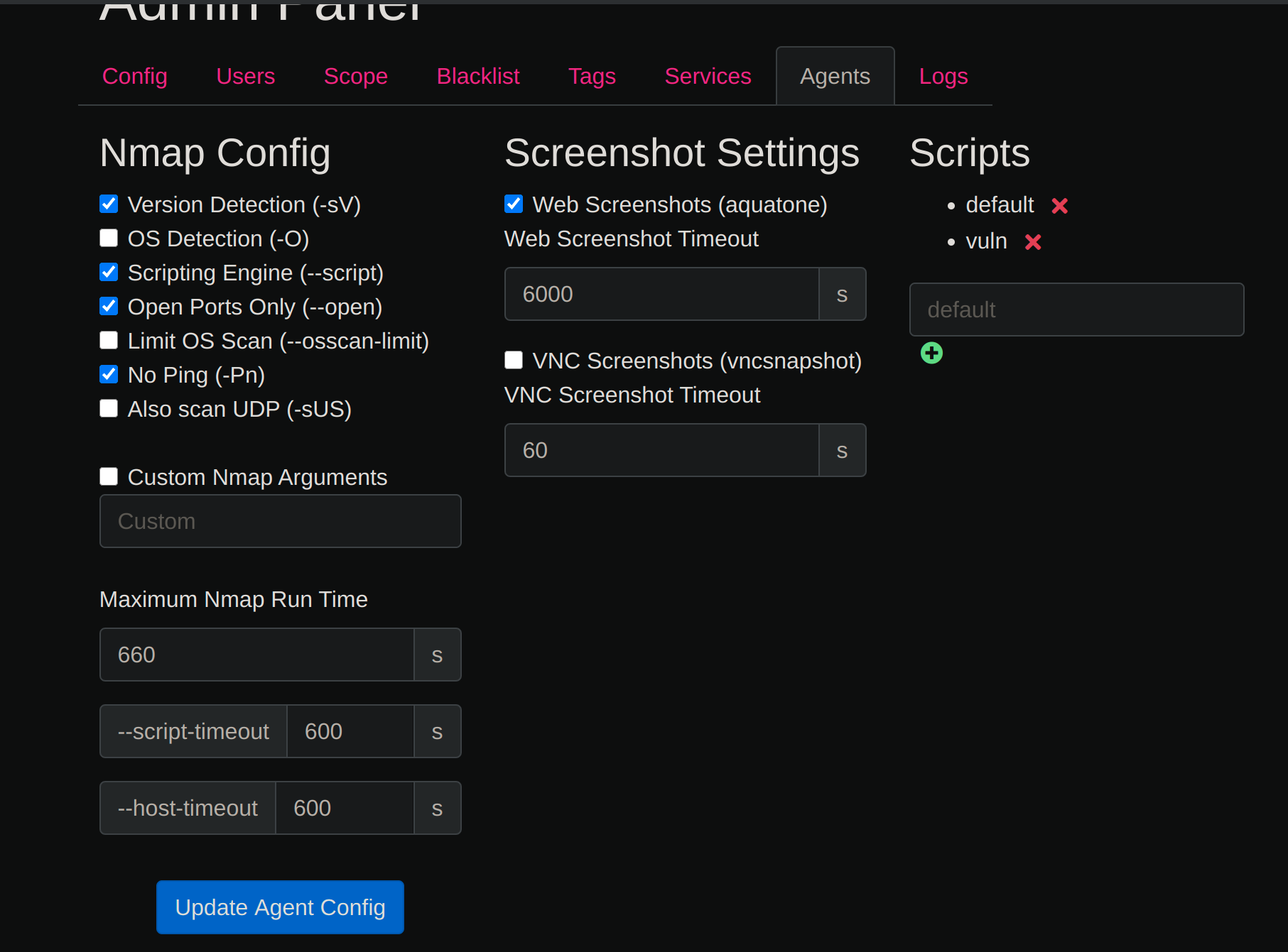 Add Custom Nmap Options · Issue #369 · natlas/natlas · GitHub