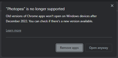 Chrome app seems outdated · Issue #5457 · photopea/photopea · GitHub