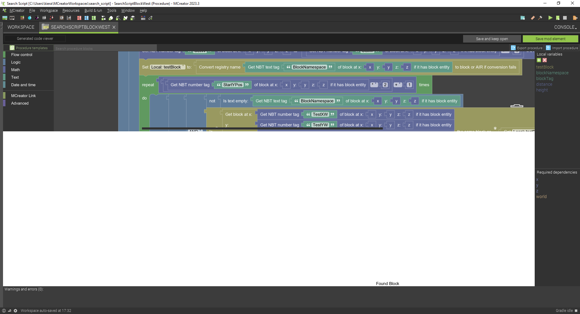 Blocky screen overlays white background when pressing TAB on text field with long procedure ...