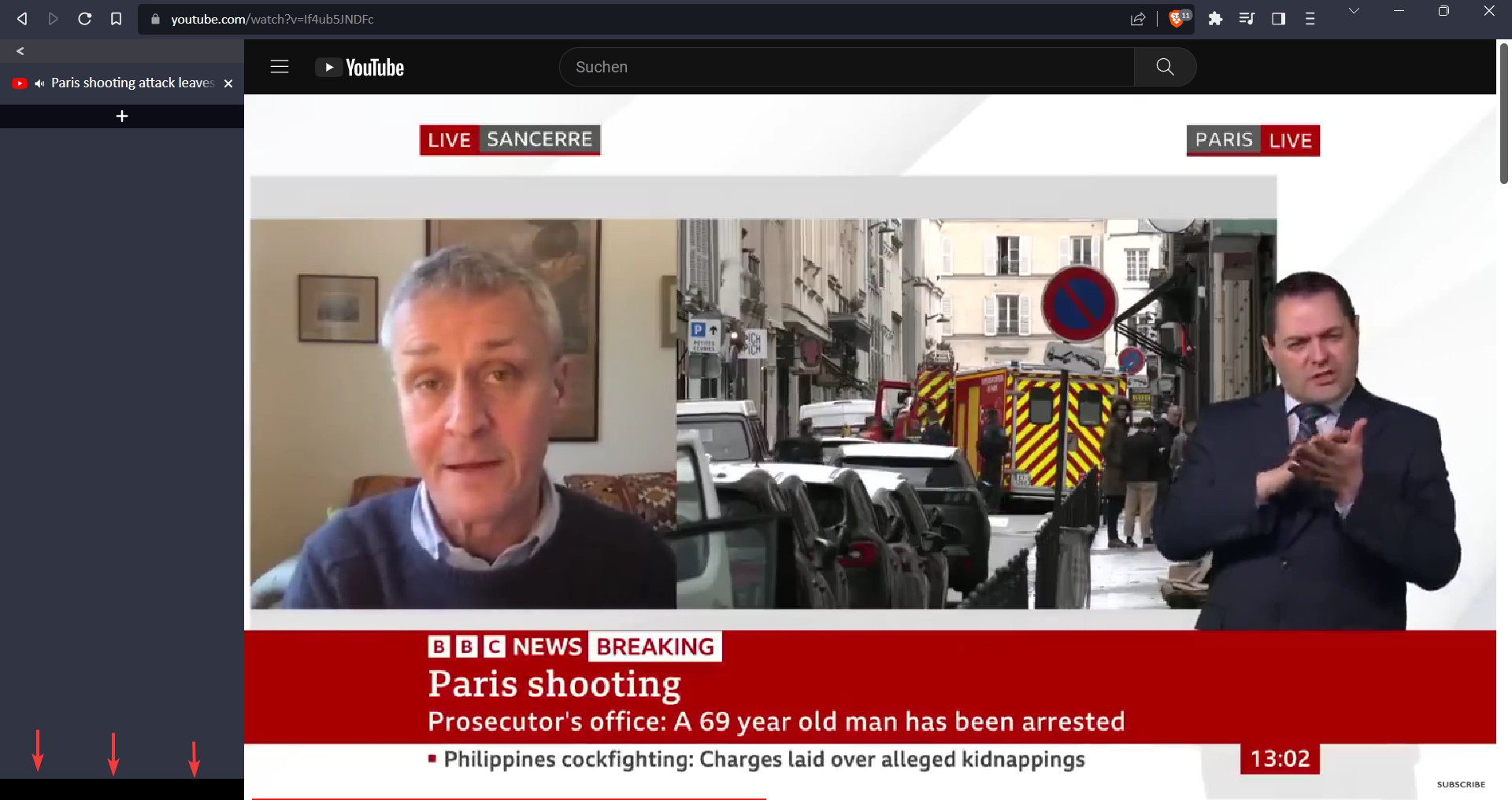 Vertical tab bar does not work with fullscreen video playback + Vertical tab bar UI glitches ...
