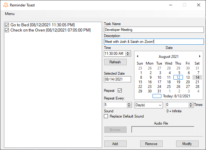 GitHub - ArhumZNayyar/ReminderToast: Multifunctional task reminder ...