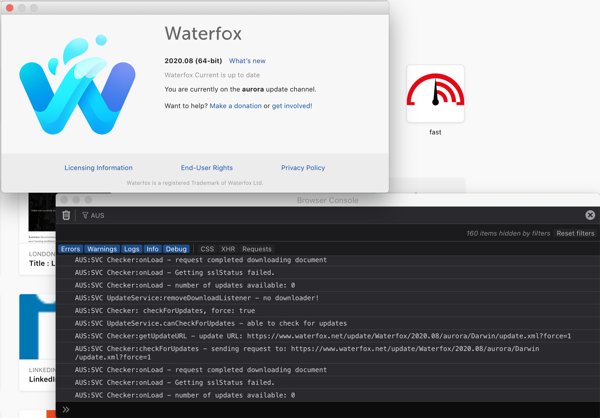 No updates visible on Waterfox Current 2020.07.2.1 (64-bit) · Issue ...