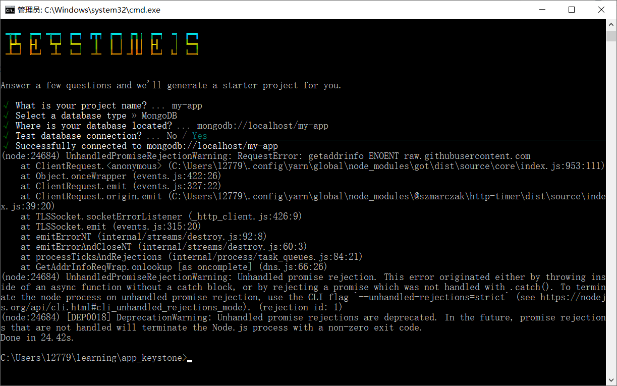 create project error · Issue #4486 · keystonejs/keystone · GitHub