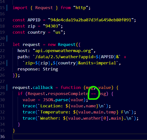 [Bug] Wrong equality operator in "http-get-json" example · Issue #21 · Moddable-OpenSource/iot ...