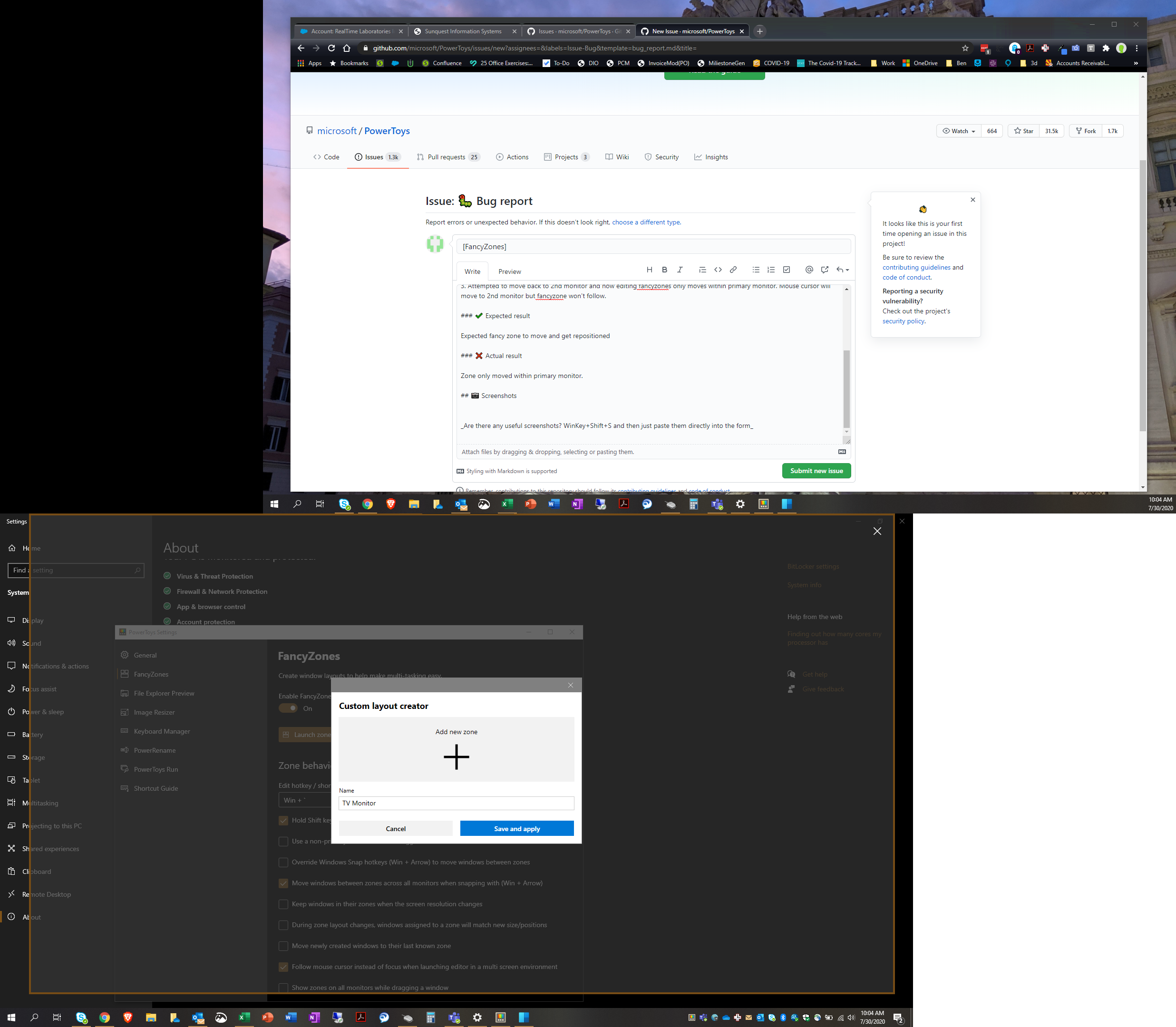 [FancyZones] - Zone not moving to secondary monitor (only moves within ...