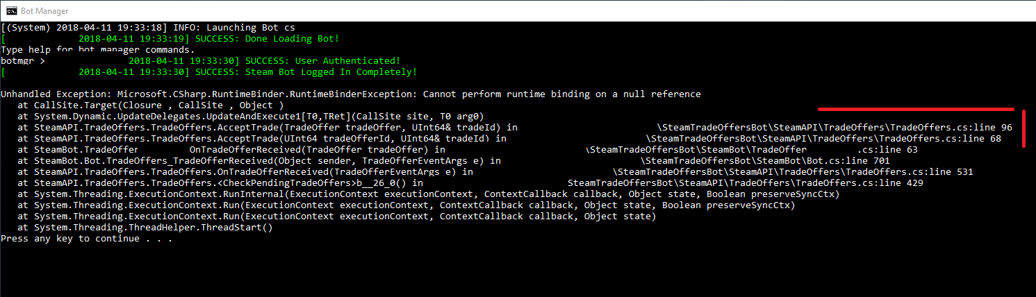 Cant not Accept Trade · Issue #25 · waylaidwanderer/SteamTradeOffersBot · GitHub