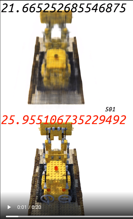 Performance gap on NERF synthetic dataset · Issue #4 · yashbhalgat/HashNeRF-pytorch · GitHub