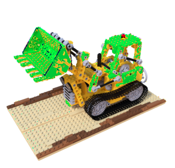 Rendering results of nerf_synthetic lego validation dataset by provided single-scene model ...