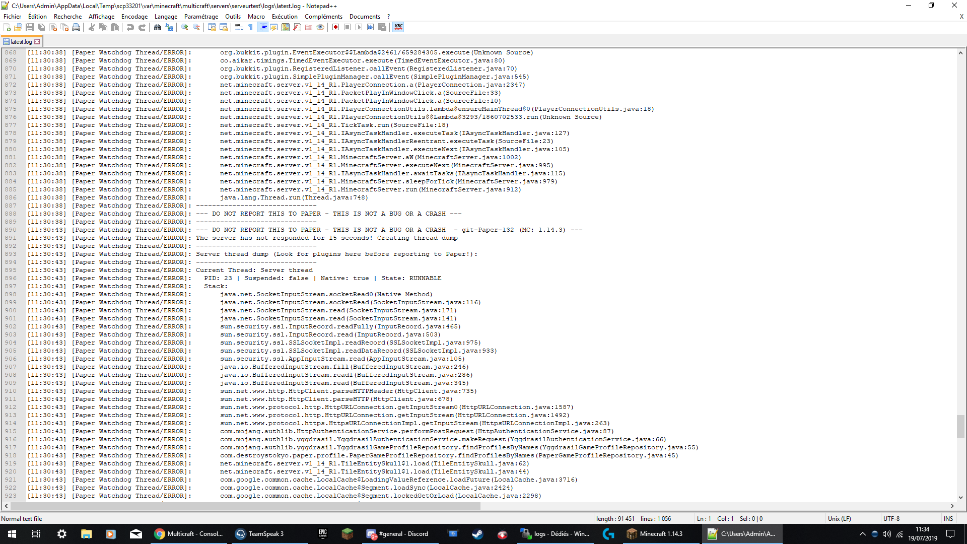 Crash with BettingGames plugin · Issue #2367 · PaperMC/Paper · GitHub