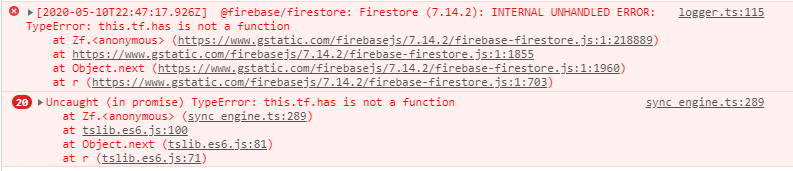 Error When Calling A Firestore Collection Get · Issue 3047 · Firebasefirebase Js Sdk · Github