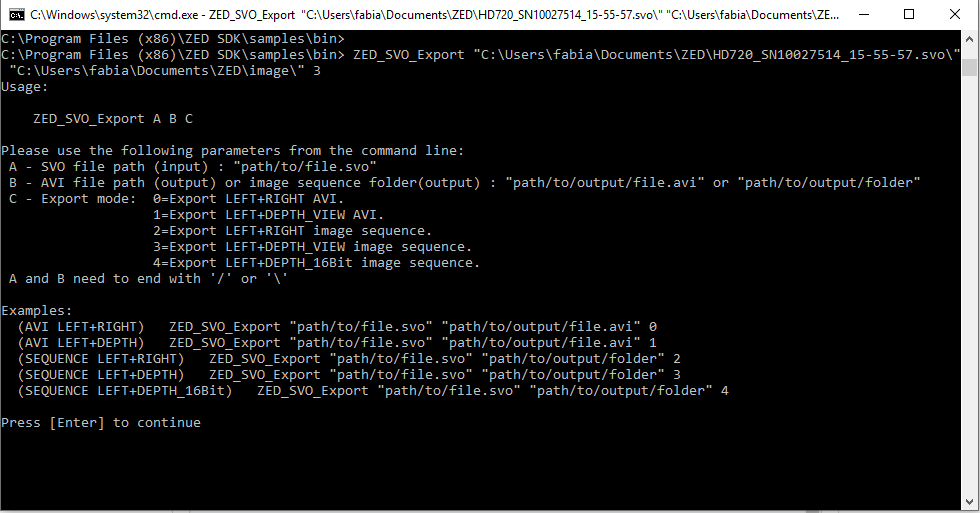 Can't convert SVO files into (SEQUENCE LEFT+DEPTH) · Issue #147 ...