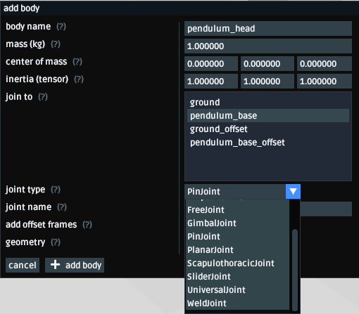 Fix joint type selector in `add body` popup is lighter than expected · Issue #774 ...