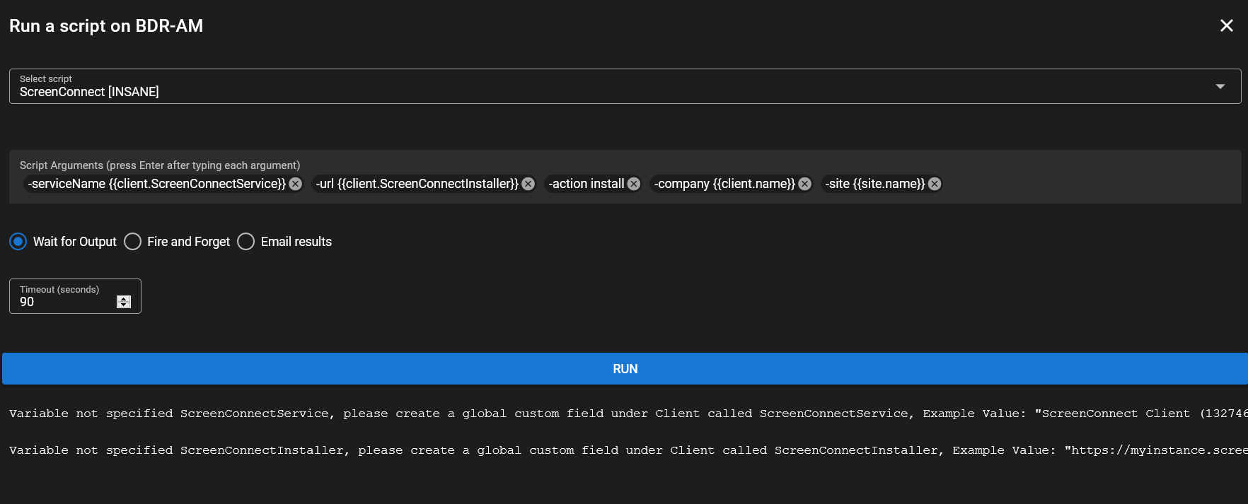 Default script values being ignored · Issue #501 · amidaware/tacticalrmm · GitHub
