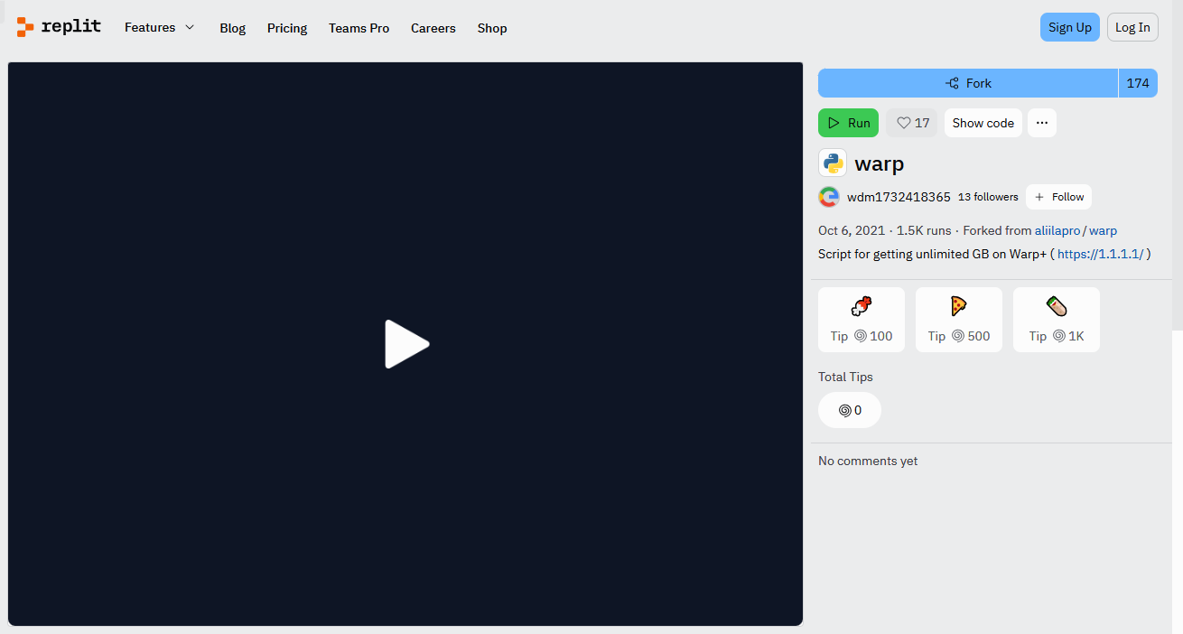 GitHub - ACG-Q/warp-action-infinite: 配置 GitHub Actions 来刷无限流量