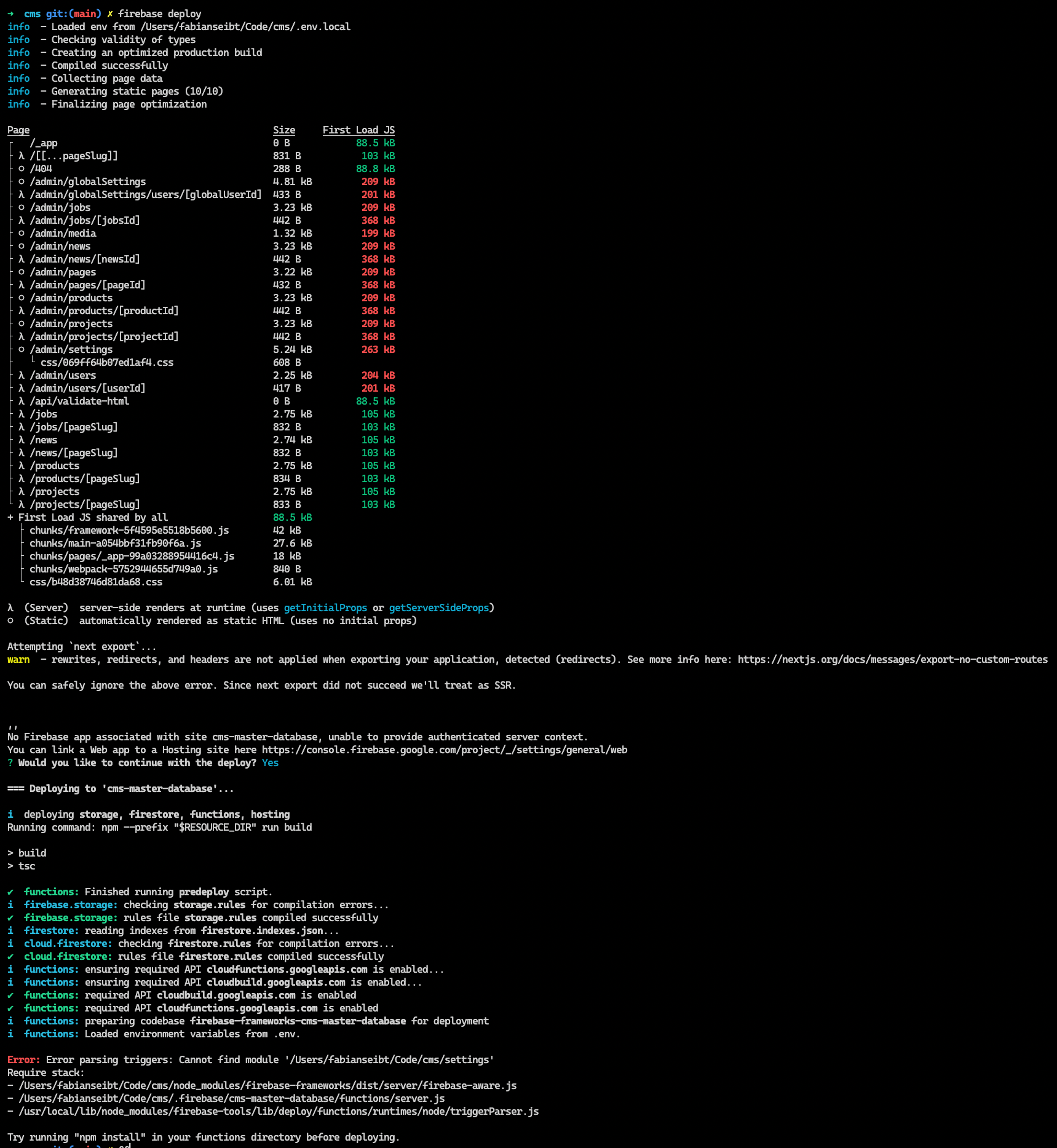 Nextjs App Errors On Deployment · Issue 14 · Firebaseextendedfirebase Framework Tools · Github