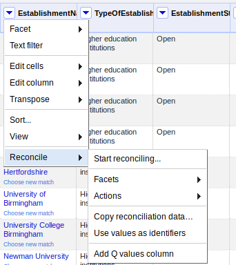 Extract Wikidata Q-numbers from reconciled items · Issue #1975 · OpenRefine/OpenRefine · GitHub