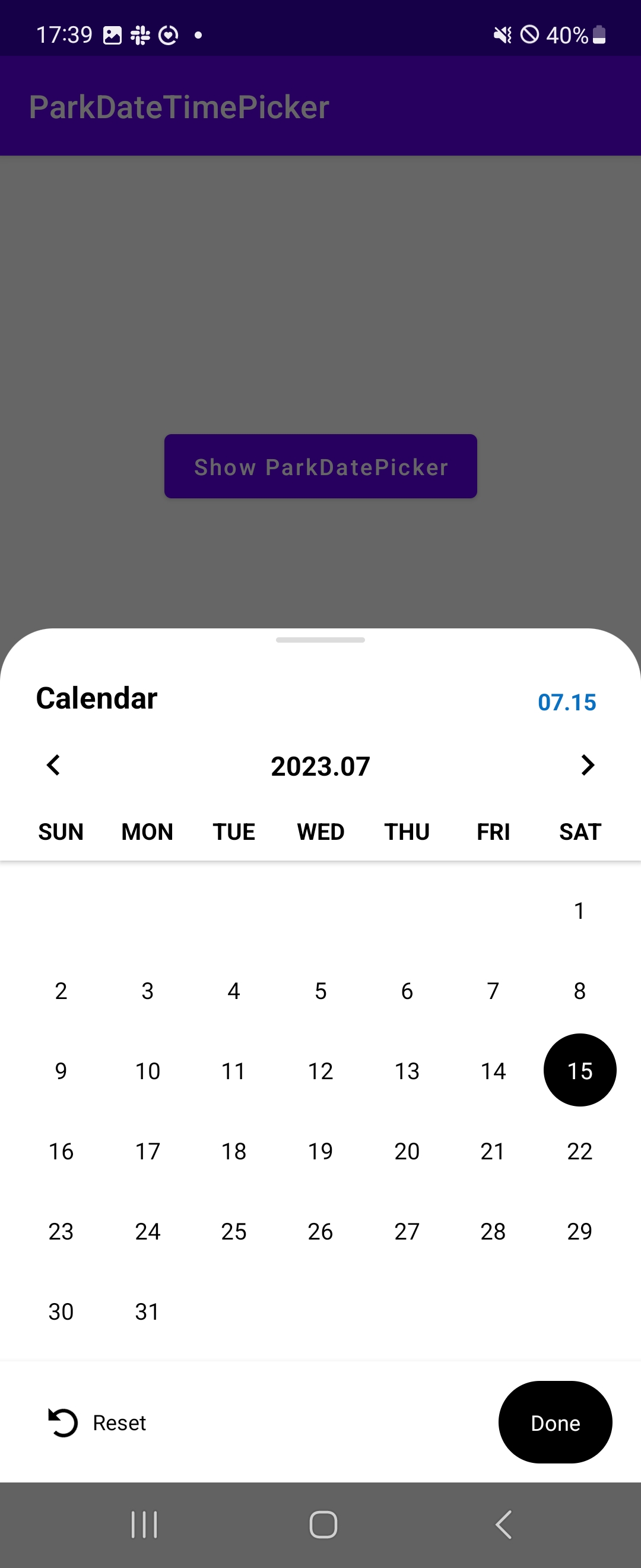 GitHub - Park-SM/ParkDateTimePicker: Android library for selecting date and time from ...