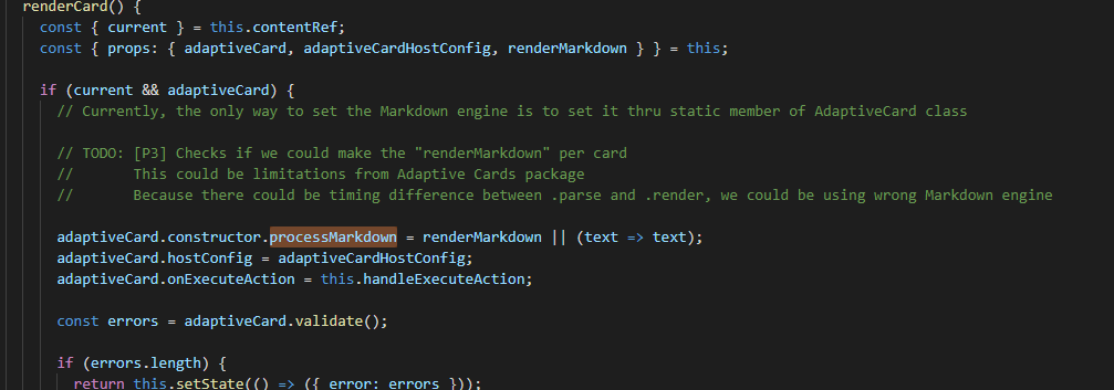 Markdown-It error in Adaptive Cards · Issue #1648 · microsoft/BotFramework-WebChat · GitHub