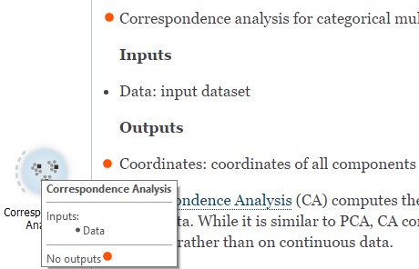 Output for correspondence analysis · Issue #4088 · biolab/orange3 · GitHub