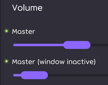 Correct volume transition between "inactive" and "active" window state ...