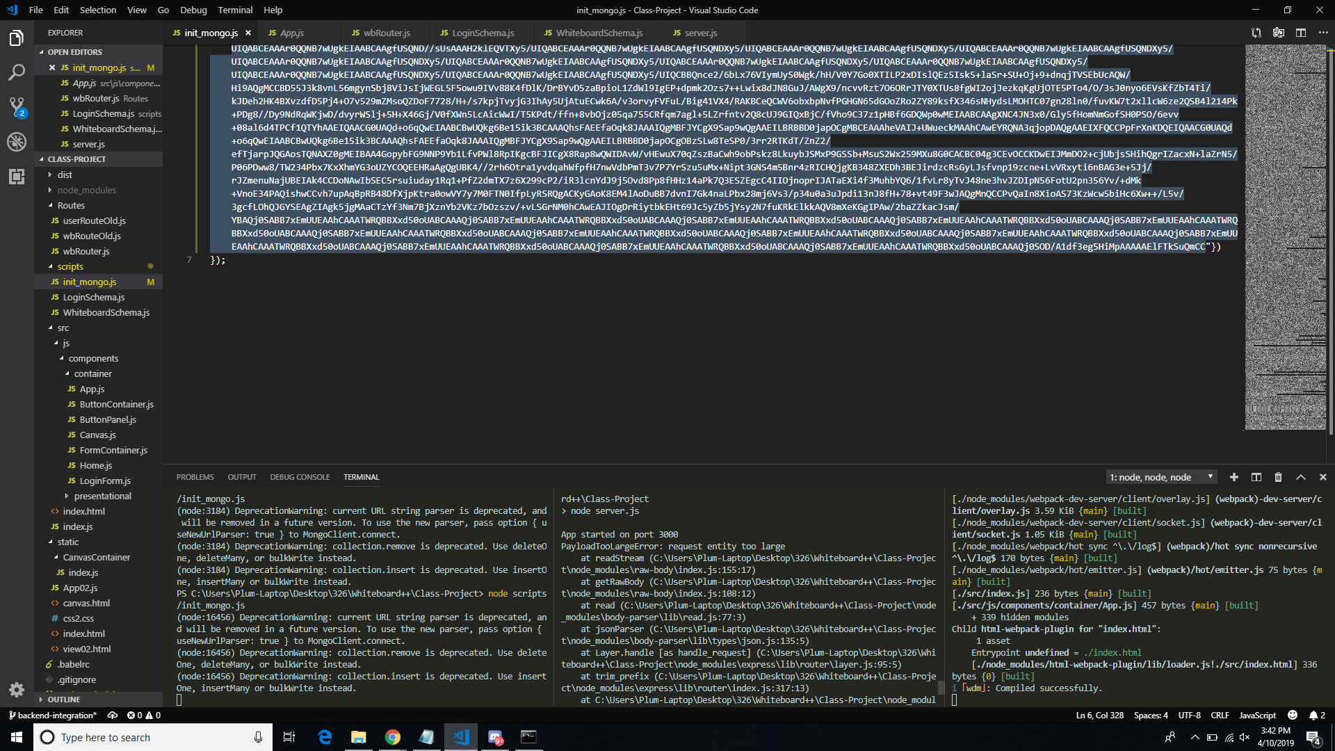 No support for large images · Issue #12 · cs326-team/WhiteboardPlusPlus · GitHub