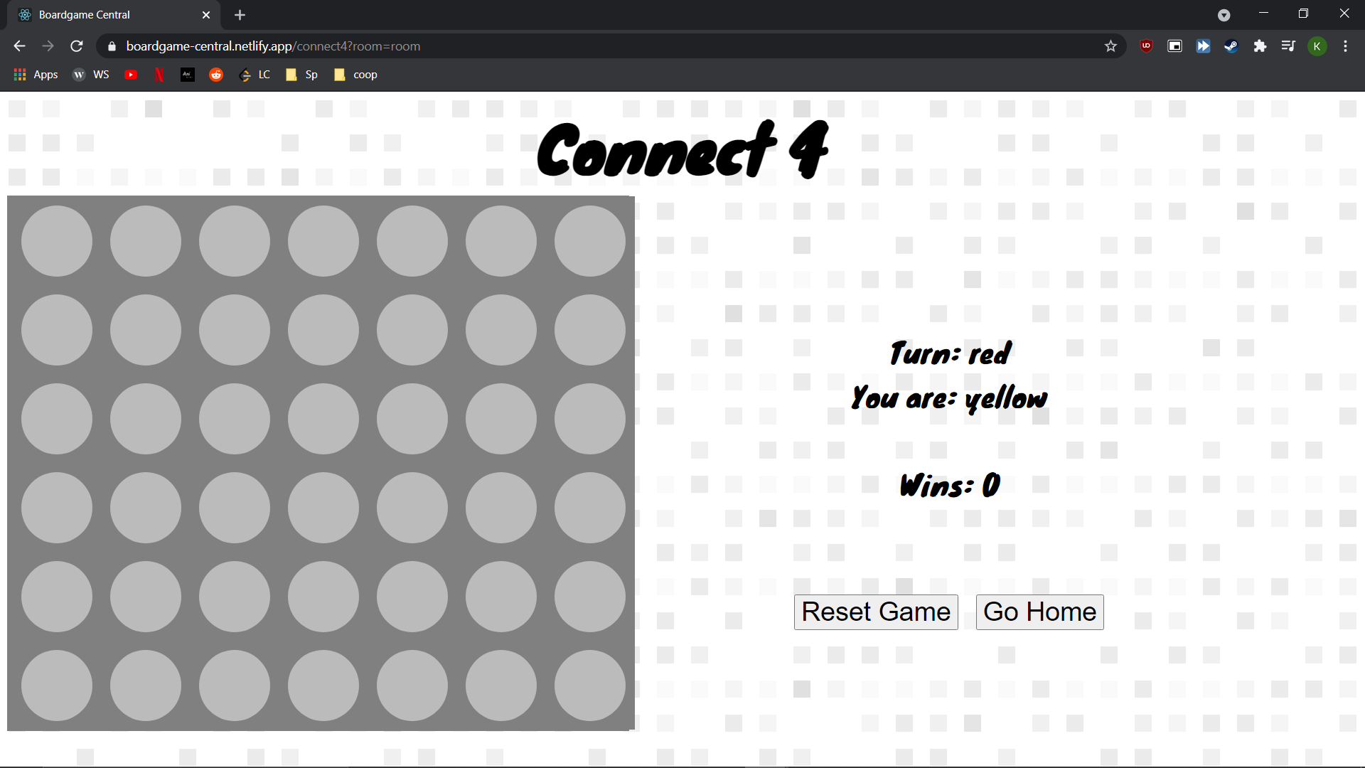 GitHub - KwanYoon/Boardgame-Central: Hosts many board games such as Reversi, Connect4, and ...