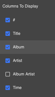 Columns To Display - inconsistent menu order · Issue #2278 · navidrome/navidrome · GitHub